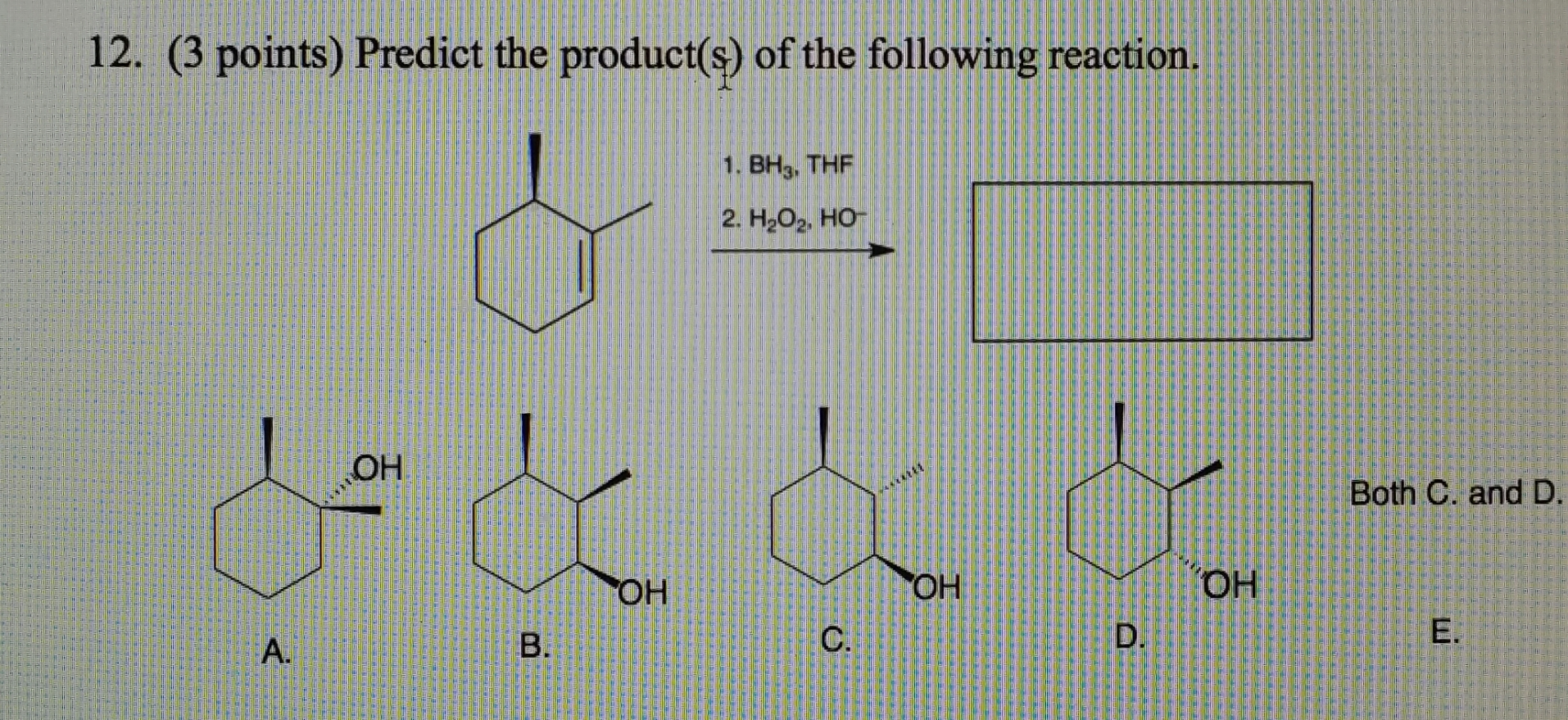 Solved Predict The Product S Of The Following Reaction