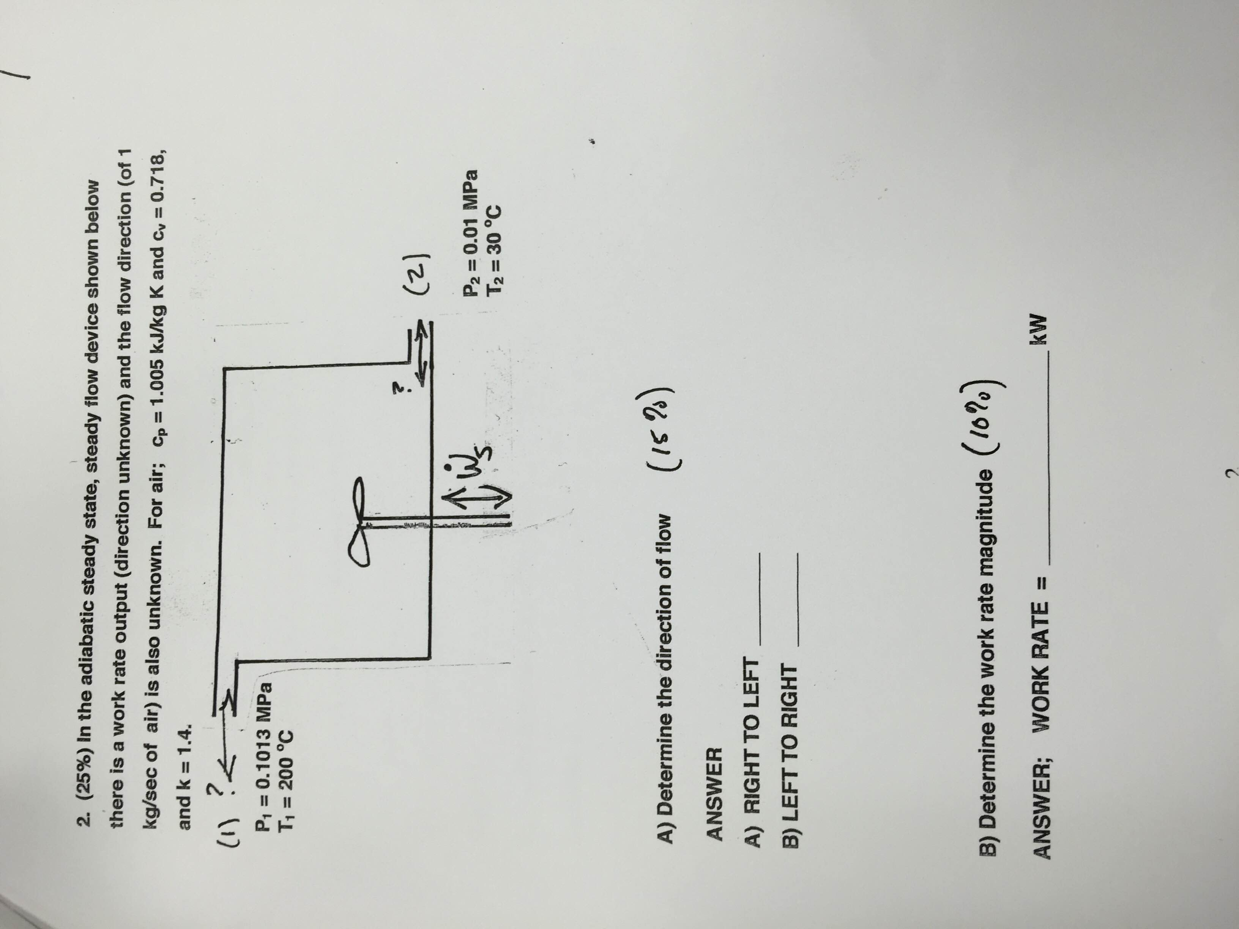 Solved In the adiabatic steady state, steady flow device | Chegg.com