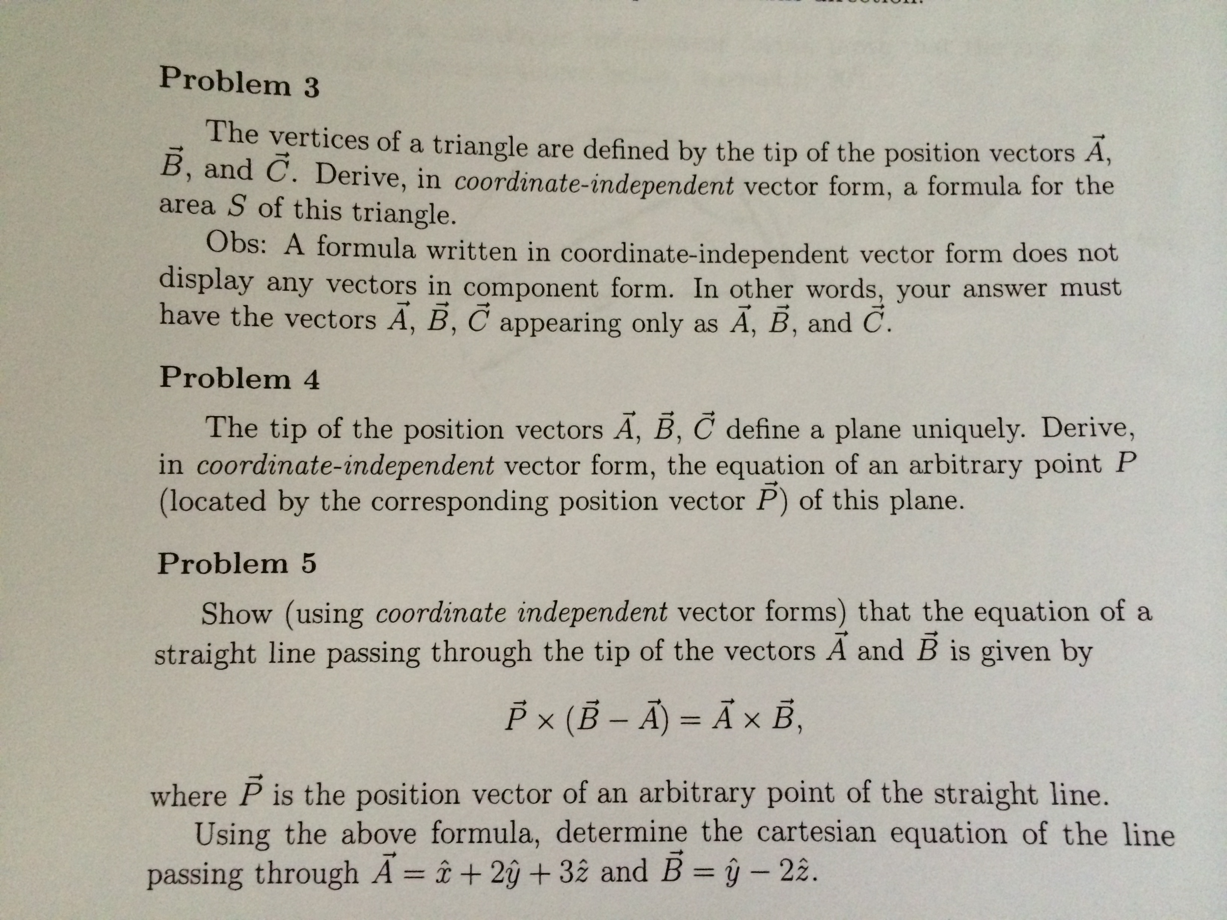 Problem 3 The vertices of a triangle are defined by | Chegg.com