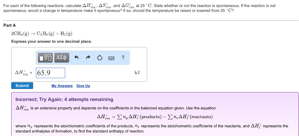 Solved For each of the following reactions, calculate Delta | Chegg.com