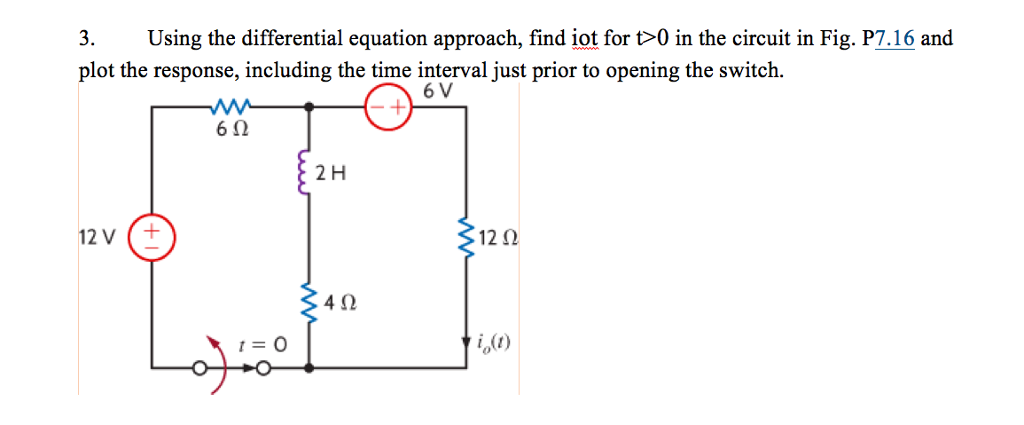 Solved 3. Using the differential equation approach, find iot | Chegg.com