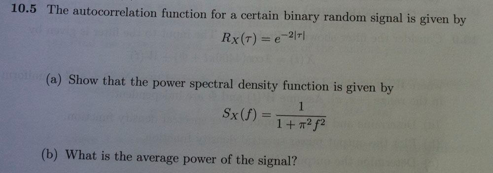 Solved The Autocorrelation Function For A Certain Binary 3594