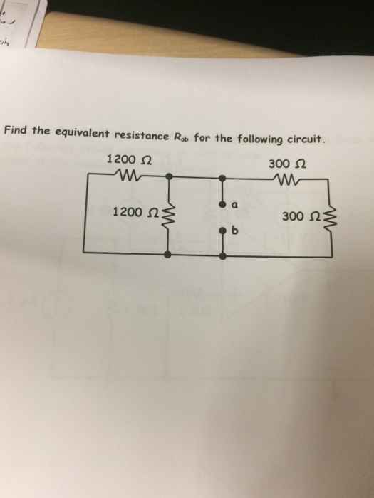 Solved Find the equivalent resistance for the following | Chegg.com