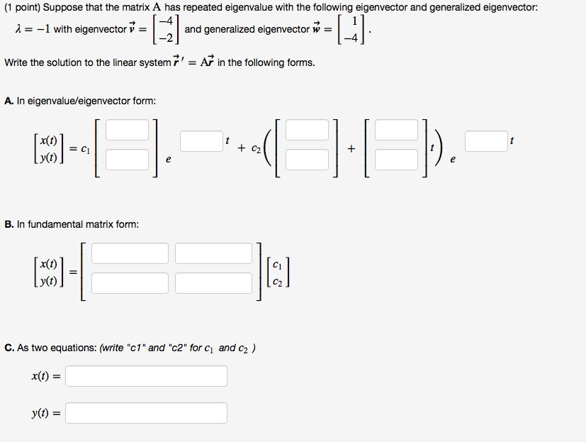 Solved Suppose That The Matrix A Has Repeated Eigenvalue 