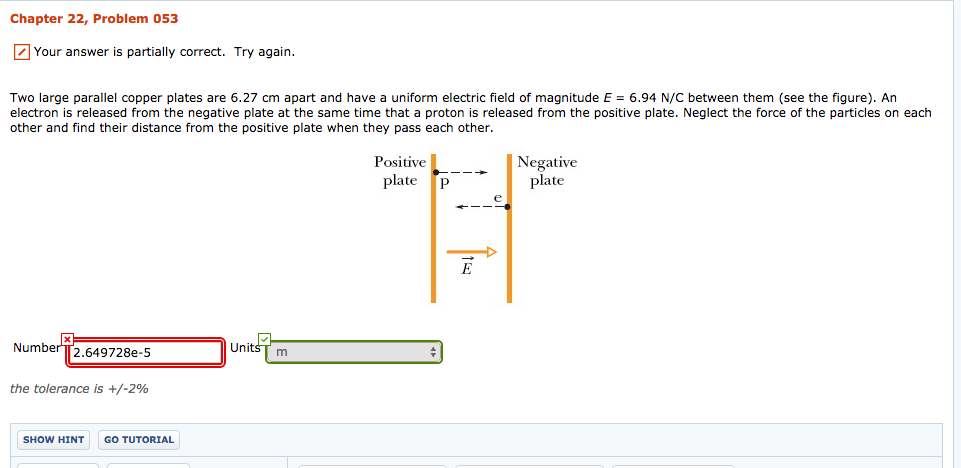 Solved Two large parallel copper plates are 6.27 cm apart | Chegg.com
