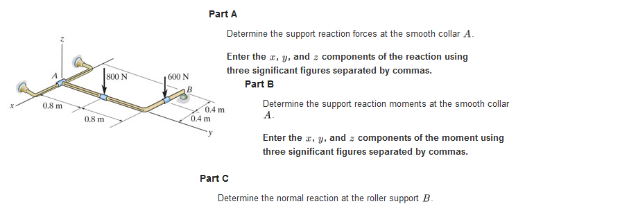 Solved Determine The Support Reaction Forces At The Smooth