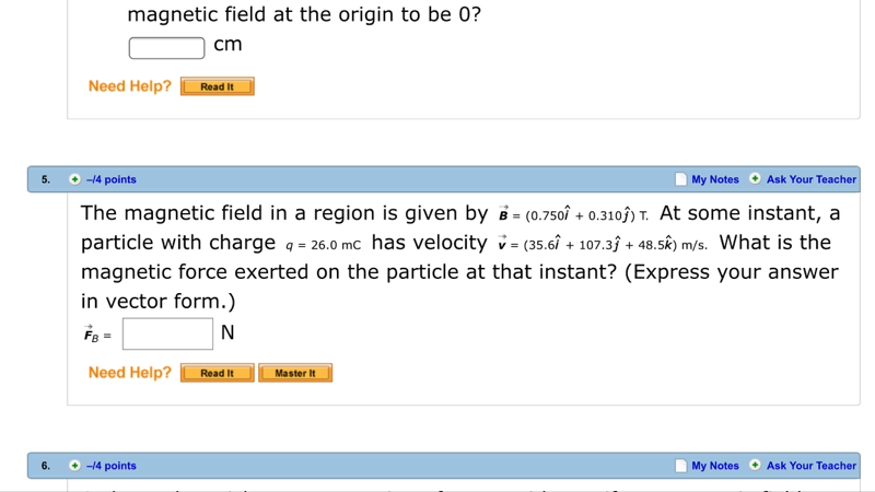 Solved The magnetic field in a region is given by B | Chegg.com