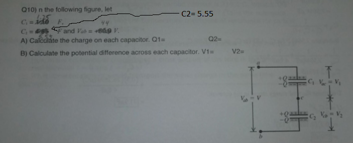 Solved n the following figure, let A) Calculate the charge | Chegg.com