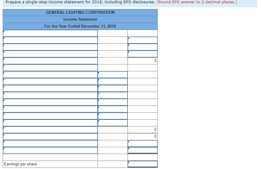 Solved Exercise 4-3 Income statement format; single step and | Chegg.com