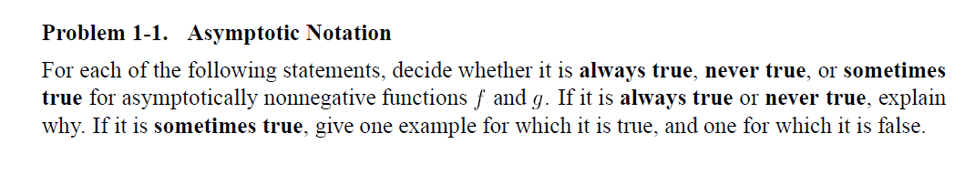 Solved Asymptotic Notation For each of the following | Chegg.com
