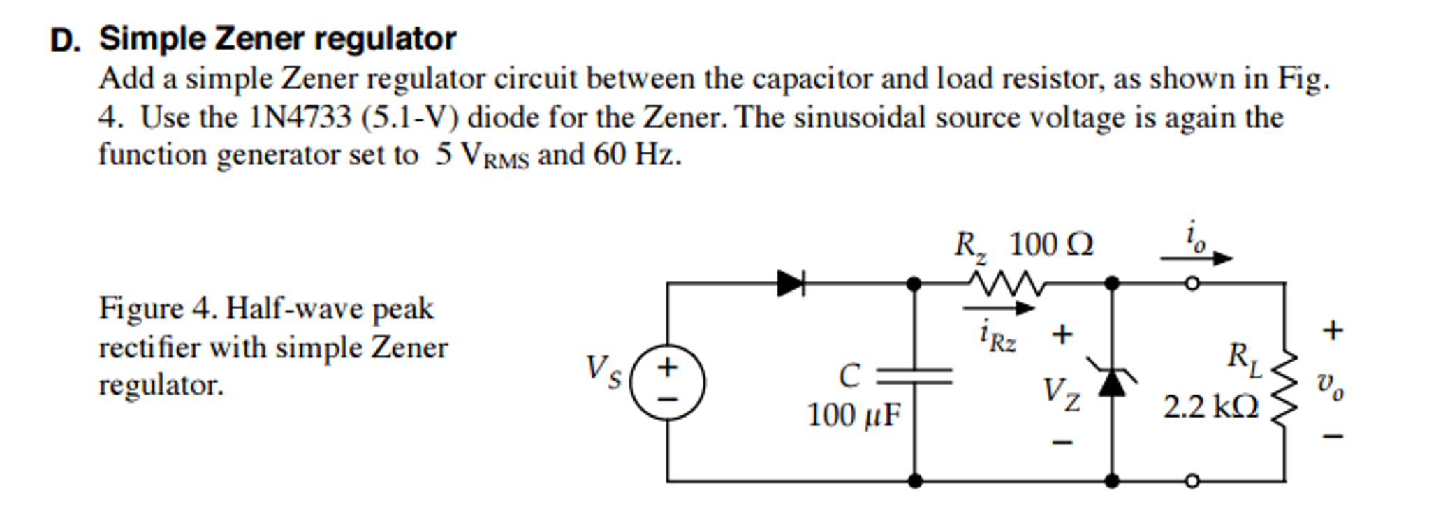 Add a simple Zener regulator circuit between the | Chegg.com