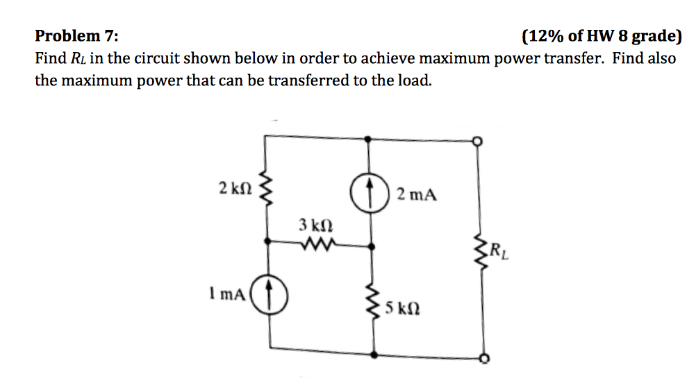 Solved Find Rl in the circuit shown below in order to | Chegg.com