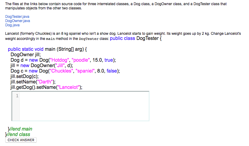 Solved The files at the links below contain source code for | Chegg.com