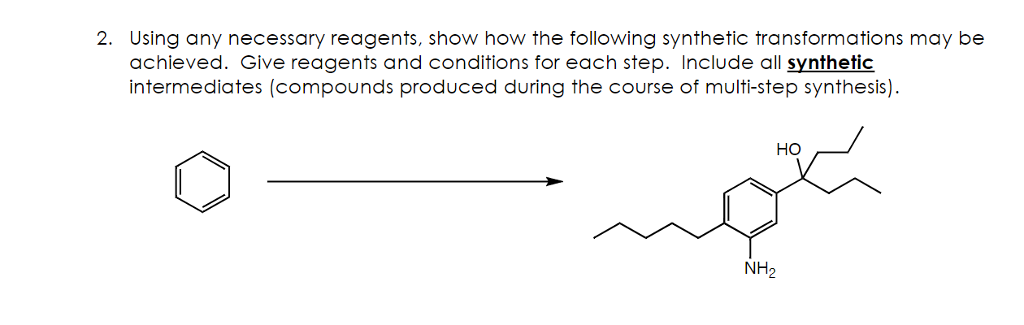 Solved 2. Using any necessary reagents, show how the | Chegg.com