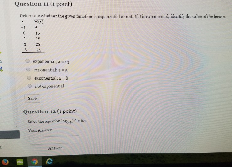 Solved Determine whether the given function is exponential | Chegg.com