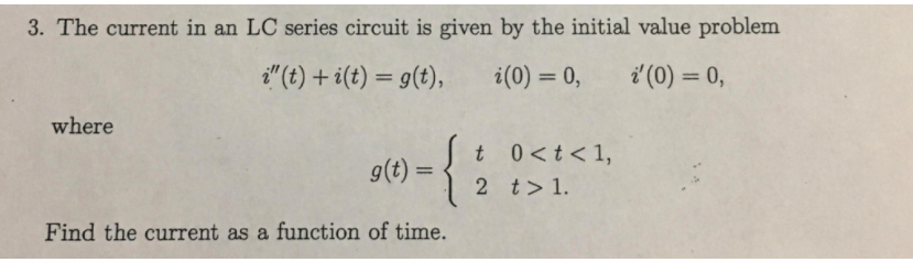 Solved 3. The current in an LC series circuit is given by | Chegg.com