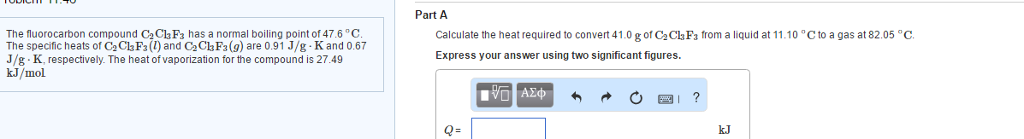 Solved The fluorocarbon compound C_2CL_3F_3 has a normal | Chegg.com
