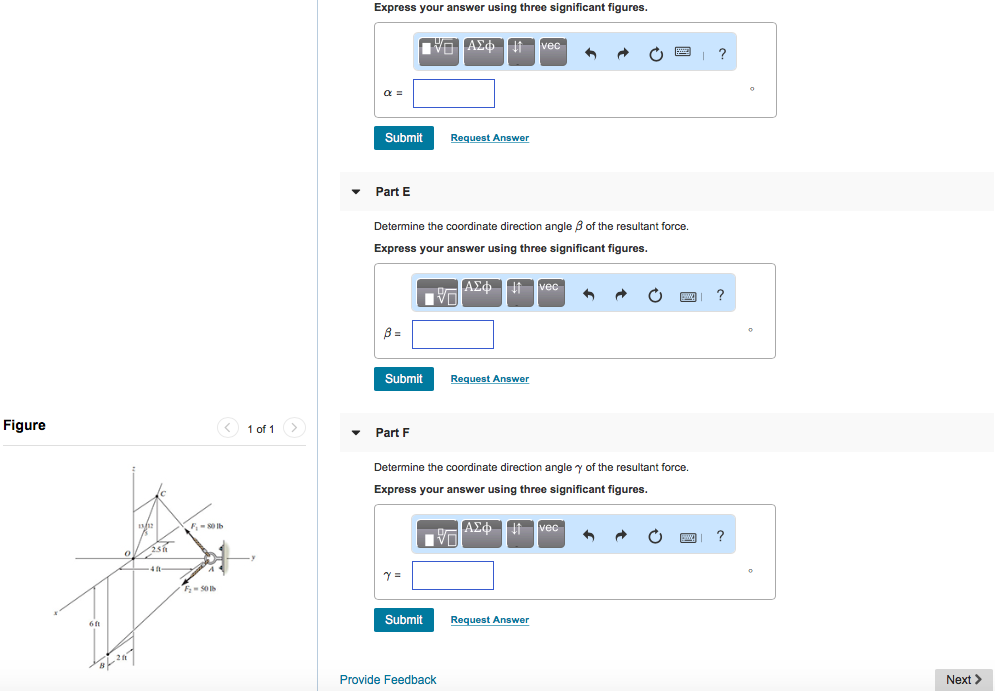 Solved Part A Express F in Cartesian vector form. (Figure 1) | Chegg.com