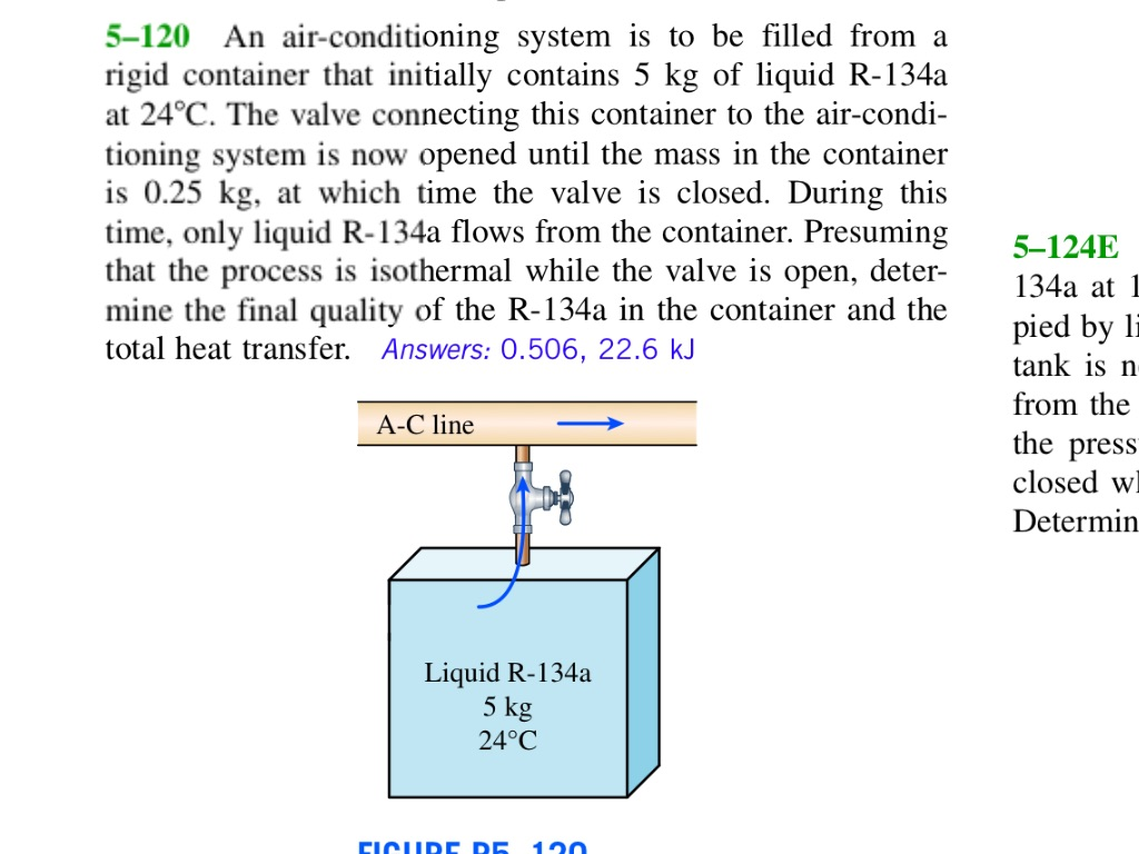 Solved 5-120 An air-conditioning system is to be filled from | Chegg.com
