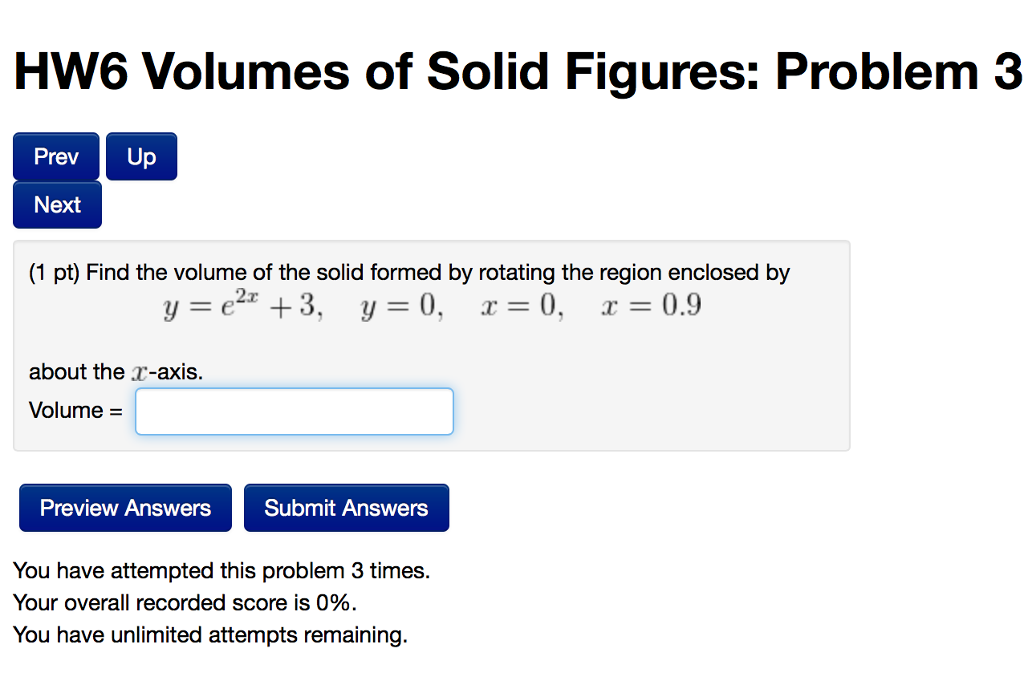 Solved Find the volume of the solid formed by rotating the | Chegg.com