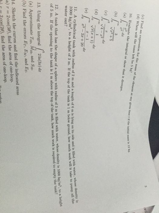 Solved Find an expression for the mass of the element at any | Chegg.com