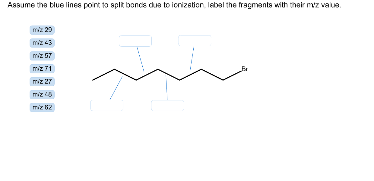 Solved Assume the blue lines point to split bonds due to | Chegg.com