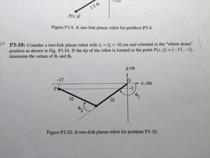 Solved Consider a two-link planar robot with I_1 = l_2 = 10 | Chegg.com