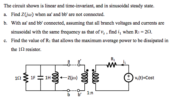Solved The circuit shown is linear and time-invariant, and | Chegg.com