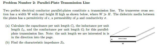 Solved Two perfect electrical conductor parallel-plates | Chegg.com