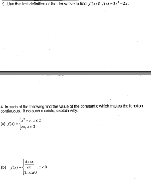 Solved Use the limit definition of the derivative to find | Chegg.com