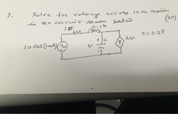 Solved Solve for voltage across 10 ohm resistor in the | Chegg.com