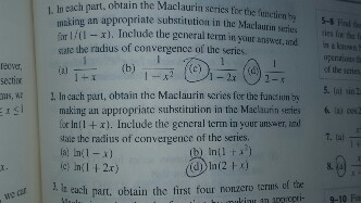 In each part, obtain the Maclaurin series for the | Chegg.com