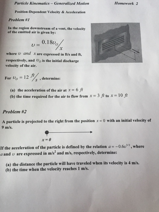 Solved Particle Kinematics - Generalized Motion | Chegg.com