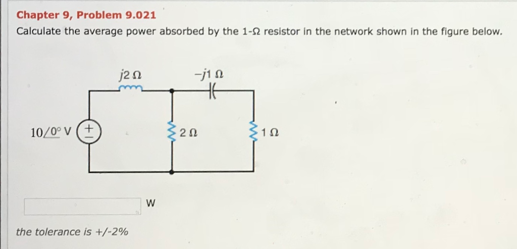 Solved Chapter 9, Problem 9.021 Calculate the average power | Chegg.com