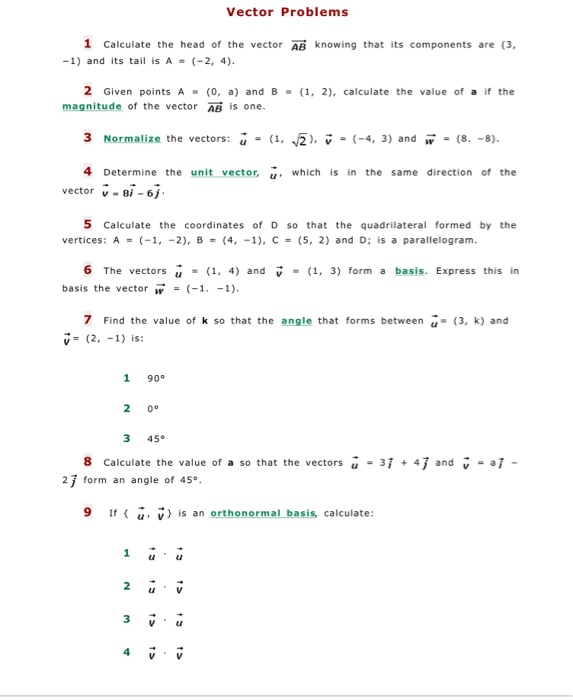 Calculate the head of the vector AB rightarrow | Chegg.com