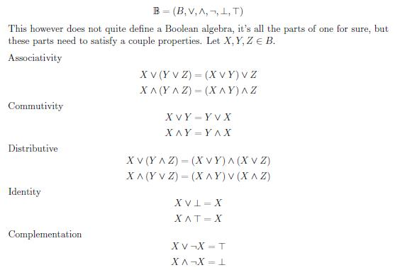 Solved: B = (B, ) This However Does Not Quite Define A Boo... | Chegg.com
