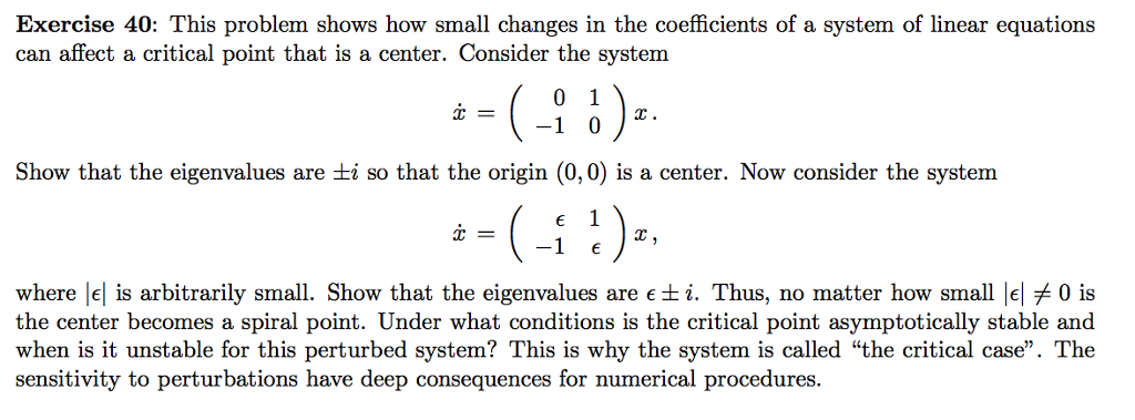 Solved This problem shows how small changes in the | Chegg.com