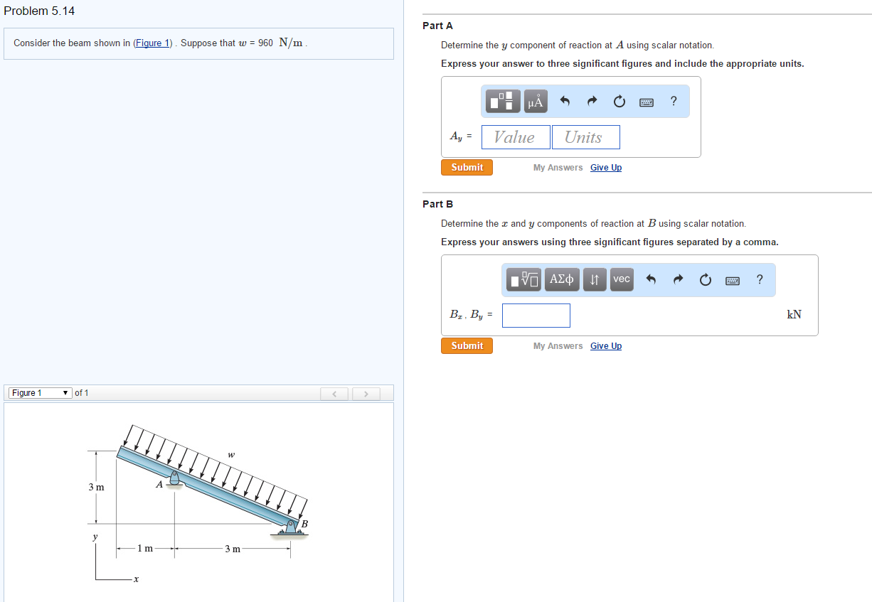 Solved Consider the beam shown in (Figure 1). Suppose that w | Chegg.com