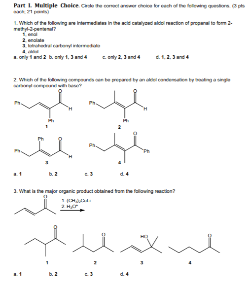 Solved Part L. Multiple Choice. Circle the correct answer | Chegg.com