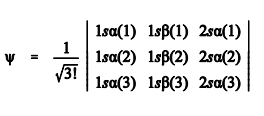 Solved The three electron wavefunction for the configuration | Chegg.com
