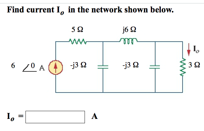 Solved Find current I_0 in the network shown below. | Chegg.com