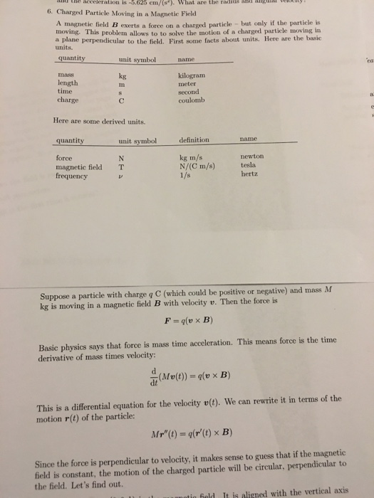 Solved 6 charged particle moving | Chegg.com