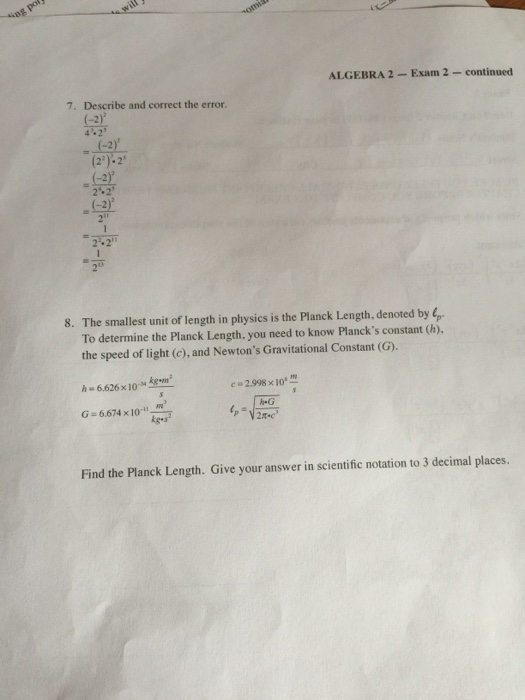 Solved 8. The smallest unit of length in physics is the | Chegg.com