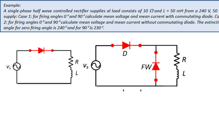 Solved Example: A single-phase half wave controlled | Chegg.com