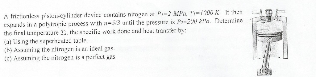 Solved A frictionless piston-cylinder device contains | Chegg.com