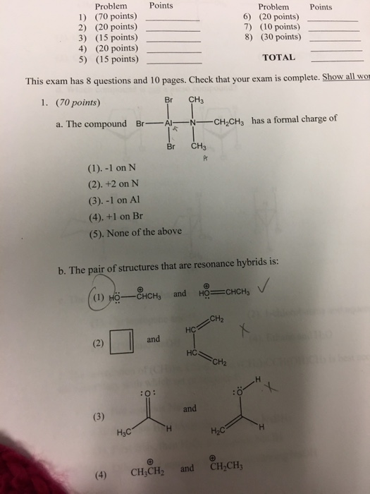 Solved The compound has a formal charge of -1 on N +2 on N | Chegg.com