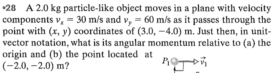 Solved 28 A 2.0 kg particle-like object moves in a plane | Chegg.com