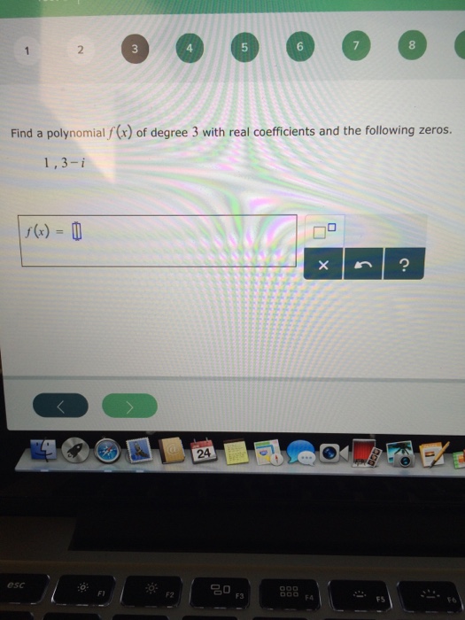 Solved Find a polynomial f(x) of degree 3 with real | Chegg.com