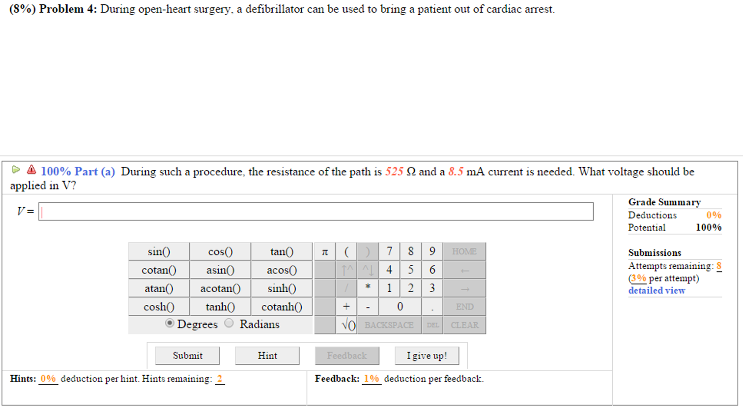 Solved During open-heart surgery, a defibrillator can be | Chegg.com