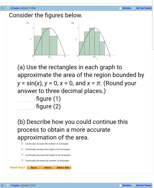 Solved 1. -13 points LarCakc9 1.1.008 My Notes Ask Your | Chegg.com Solved 1. -13 points LarCakc9 1.1.008 My Notes Ask Your | Chegg.com